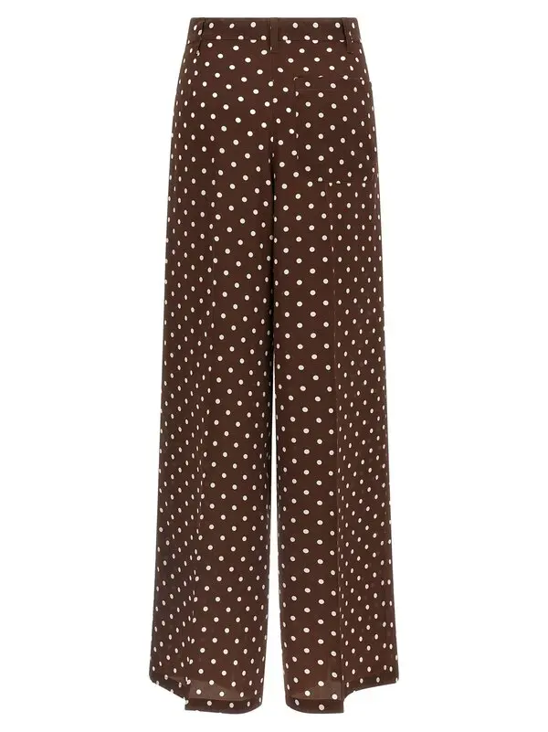 P.a.r.o.s.h Polka Dot Print Silk Trousers