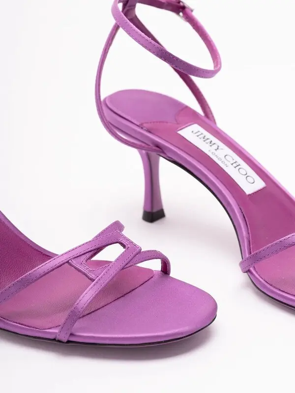 JIMMY CHOO Leo 65 Satin Sandals - Multicolor