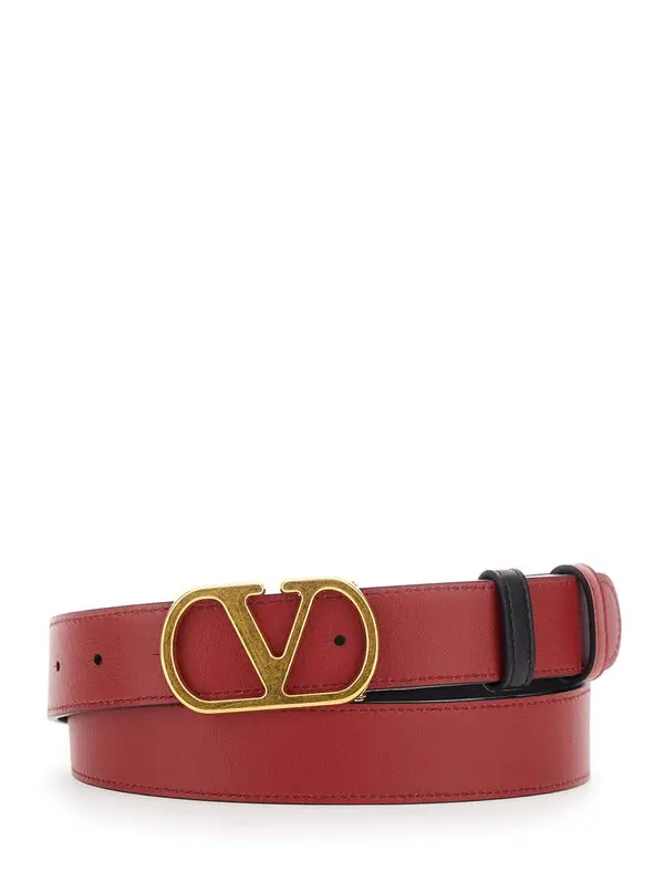 Valentino Garavani Reversible Belt With Vlogo Buckle - Multicolor