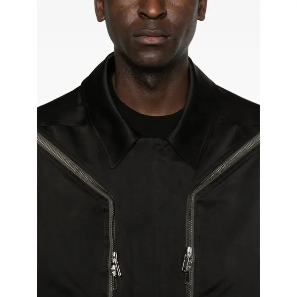 Rick Owens Polyester Zip Fastening Shirt Jacket - Black