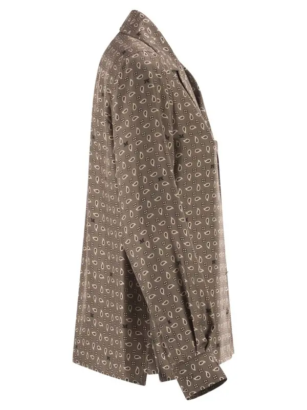 Max Mara Printed Silk Shirt - Brown