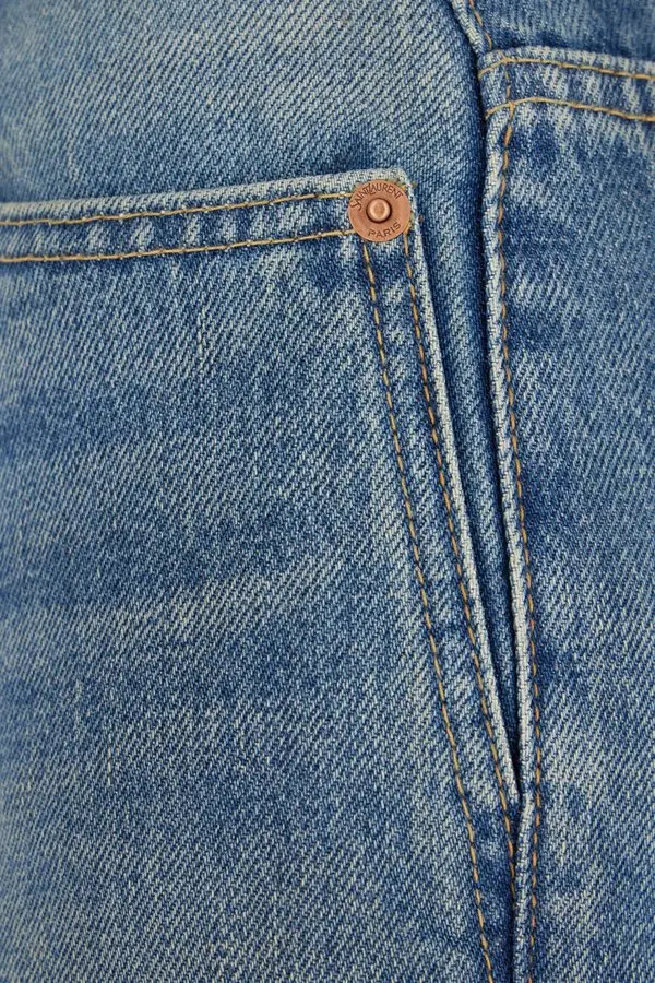Saint Laurent Straight Leg Jeans - Multicolor