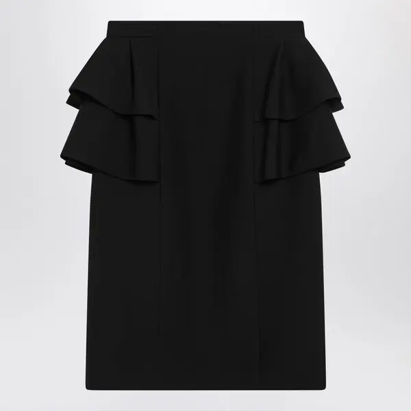 Valentino Garavani Midi Skirt With Ruffles - Black