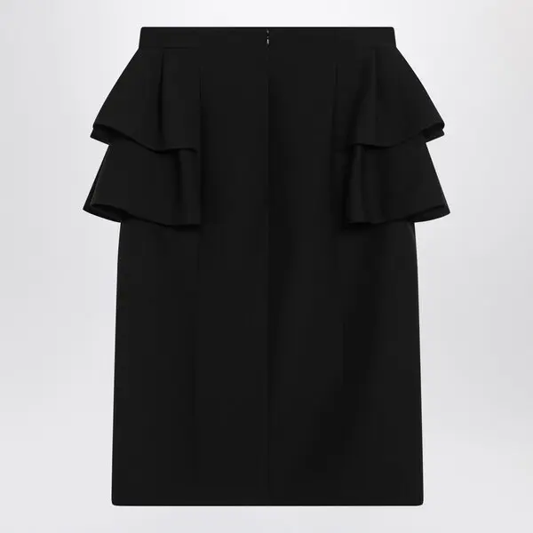 Valentino Garavani Midi Skirt With Ruffles - Black
