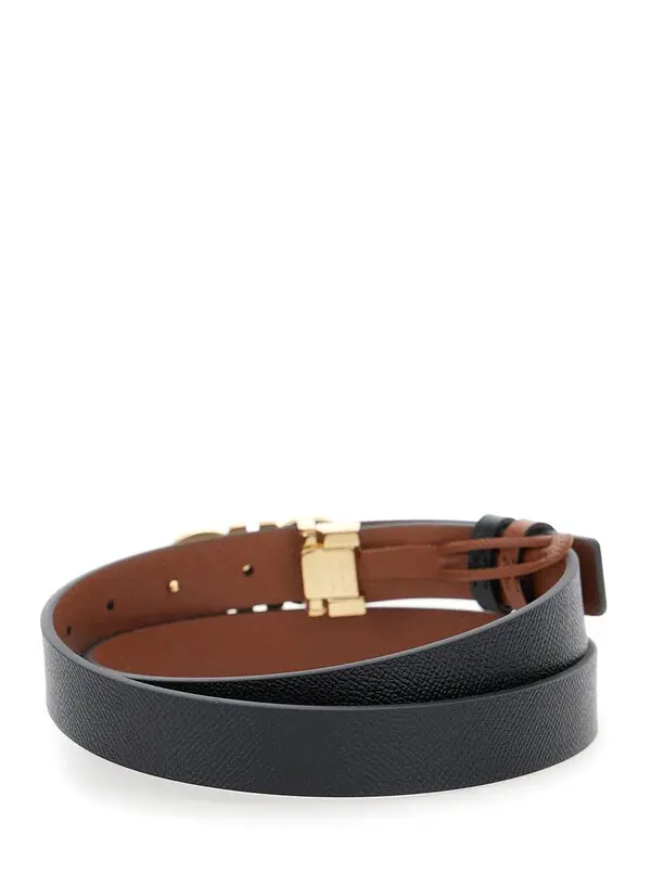 FERRAGAMO Gancini Buckle Reversible Leather Belt - Multicolor