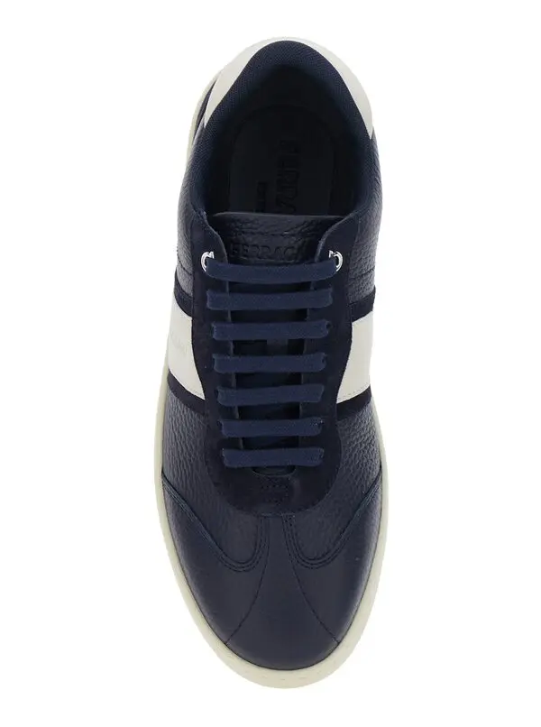 FERRAGAMO Achille" Leather Low Top Sneakers - Multicolor