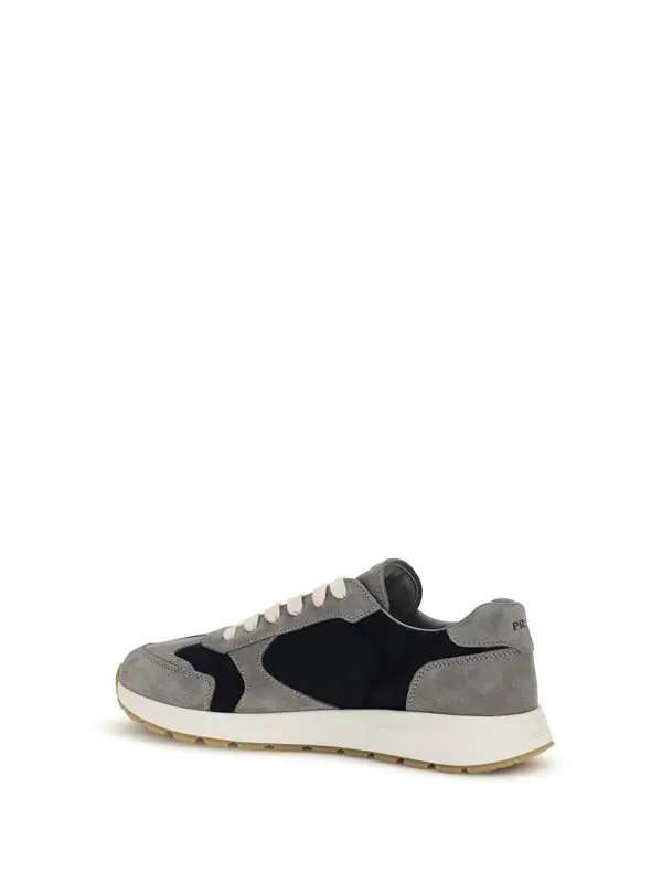 Prada Prax Sneakers In Suede And Re-nylon - Blue