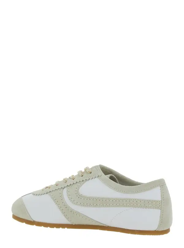 Dries Van Noten Low Top Sneakers With Embossed Logo And Suede Inserts - Multicolor