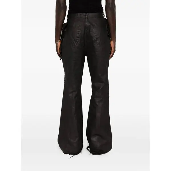 Rick Owens Frayed Denim Bootcut Jeans