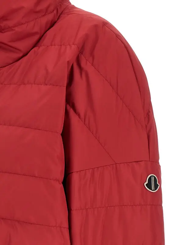 Rick Owens Moncler Cropped Down Jacket - Red
