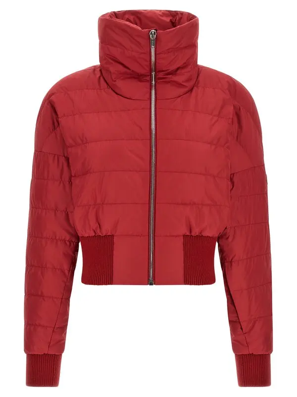 Rick Owens Moncler Cropped Down Jacket - Red
