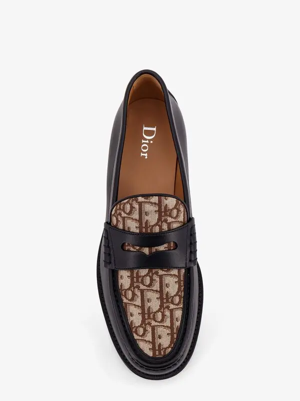 Dior Leather Loafers With Oblique Detail