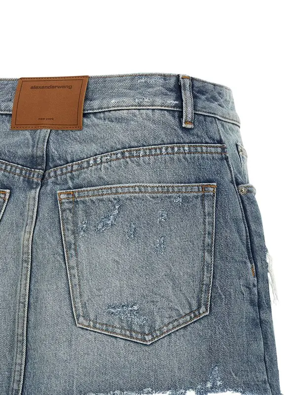 Alexander Wang Double Layer Denim Skort