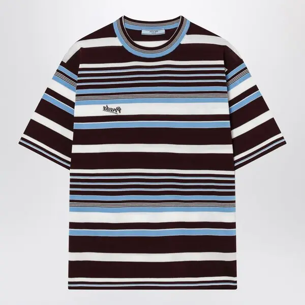 Prada Striped Cotton T-shirt - Multicolor