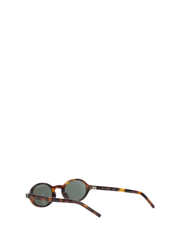 Saint Laurent Tortoiseshell Acetate Oval Sunglasses