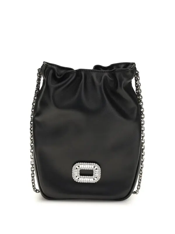 ROGER VIVIER Nano Pilgrim Bucket Bag - Black