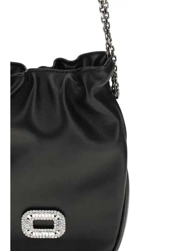 ROGER VIVIER Nano Pilgrim Bucket Bag - Black