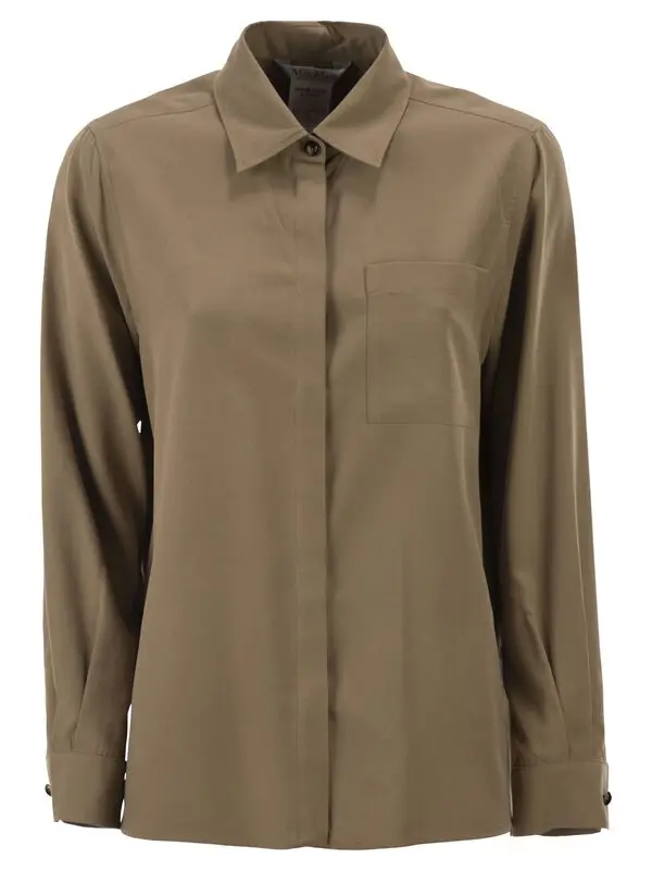 Max Mara Silk Canvas Shirt - Multicolor