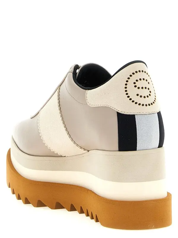 Stella McCartney Sneak-elyse Canvas And Alter Mat Platform Sneakers