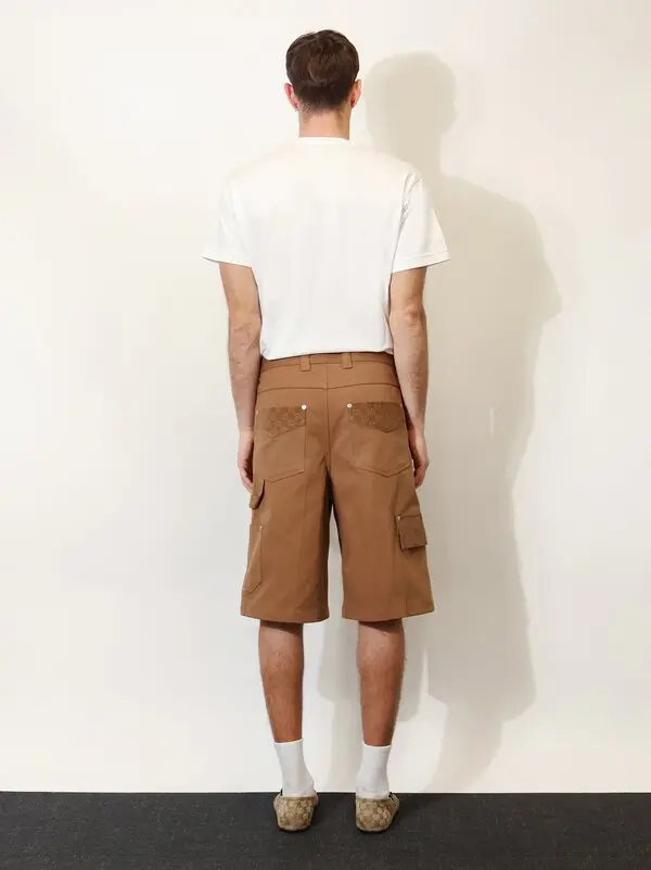 Gucci Cotton Canvas Cargo Shorts - Brown