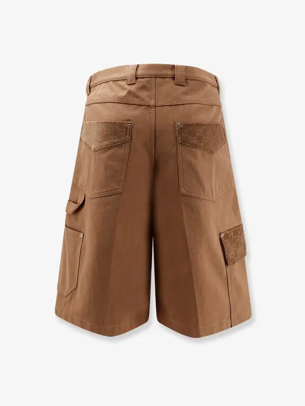 Gucci Cotton Canvas Cargo Shorts - Brown