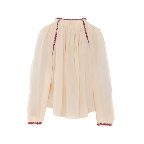Isabel Marant Étoile Embroidered Cotton Shirt - Cream