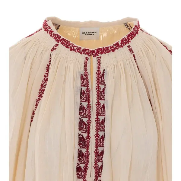Isabel Marant Étoile Embroidered Cotton Shirt - Cream