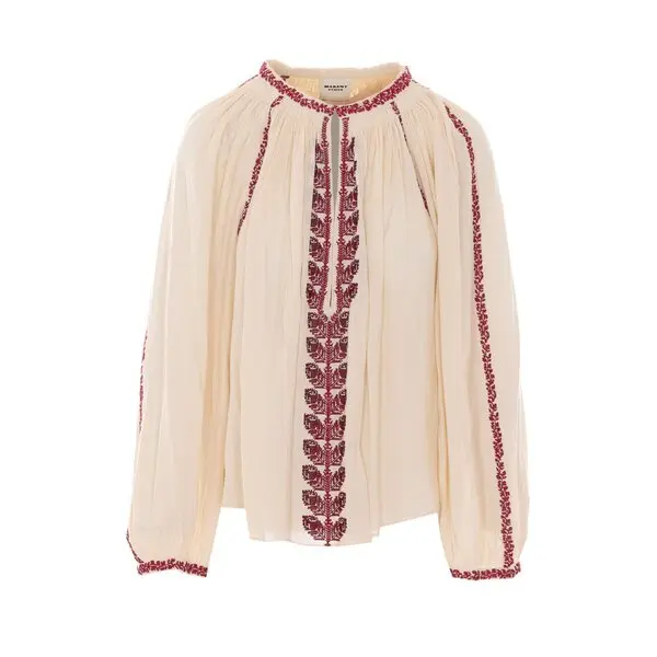 Isabel Marant Étoile Embroidered Cotton Shirt - Cream