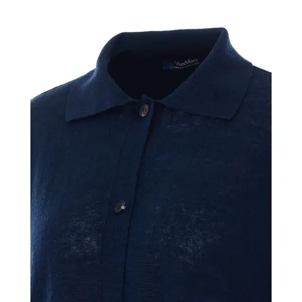 Max Mara Smmorigine" Flax Cardigan - Blue