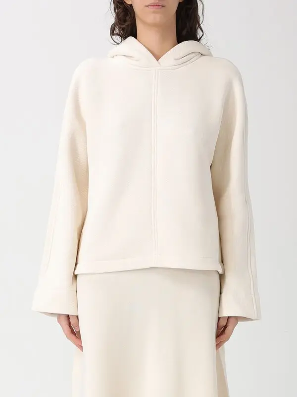 Max Mara Textured Cotton Blend Hoodie - Cream