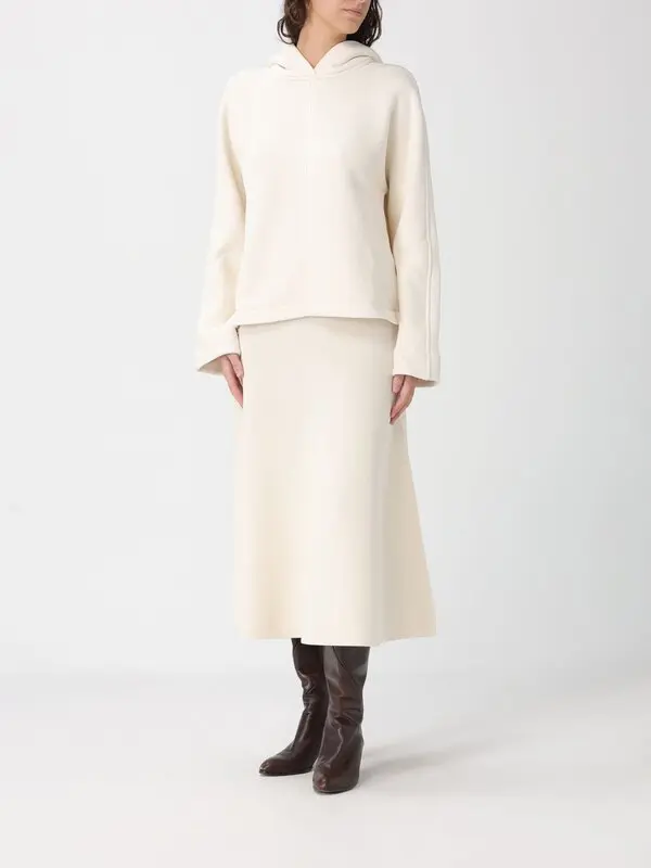 Max Mara Textured Cotton Blend Hoodie - Cream