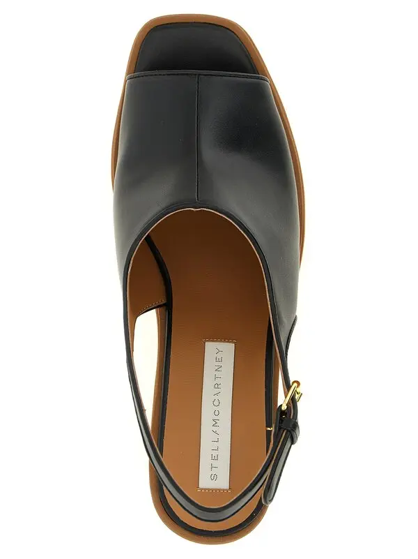 Stella McCartney Sneak-elyse Slingback Wedges - Black