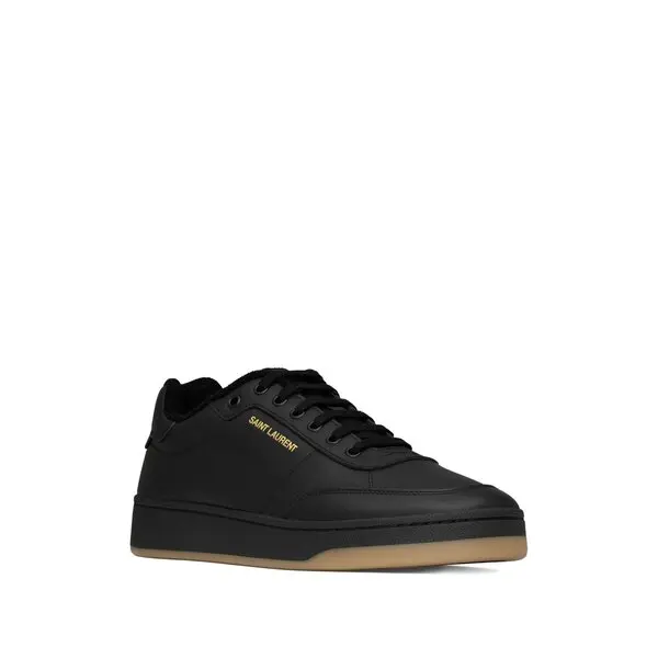 Saint Laurent Calf Leather Low Top Trainers