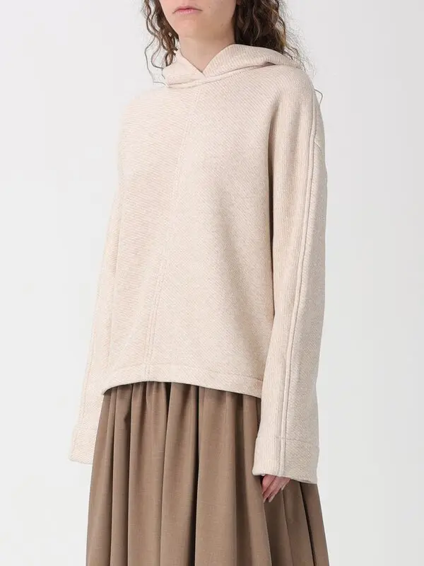 Max Mara Textured Cotton Blend Hoodie - Cream