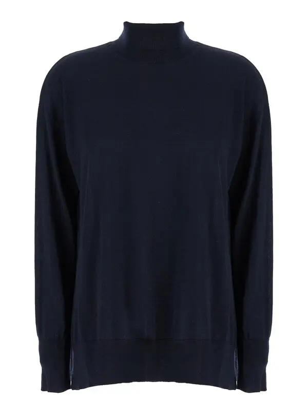 Max Mara Wool High Neck Sweater - Multicolor