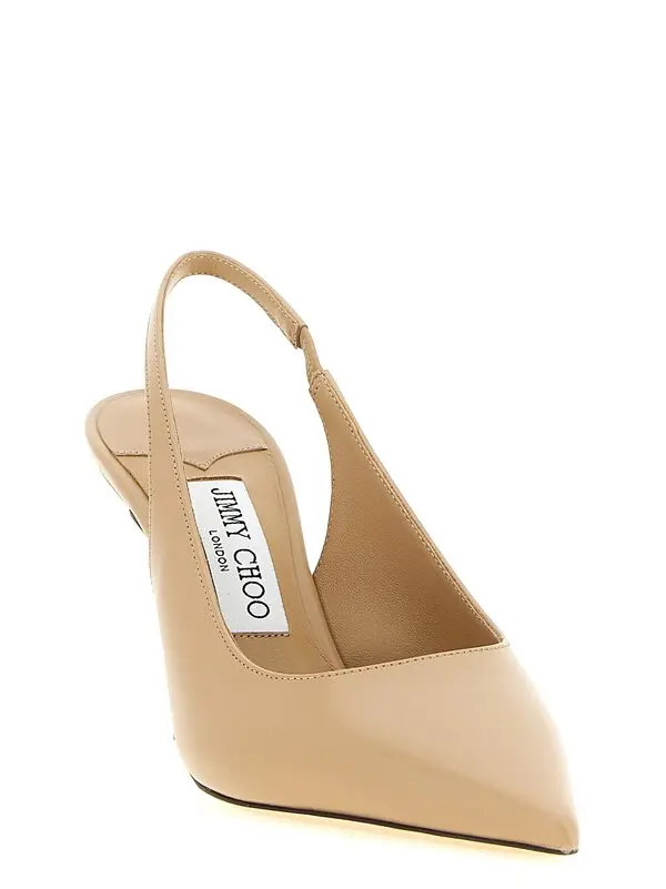 JIMMY CHOO Love Slingback Stiletto Heel - Cream