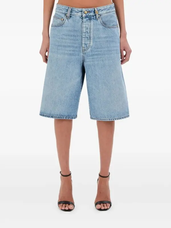 Amiri Knee-length Denim Shorts - Blue
