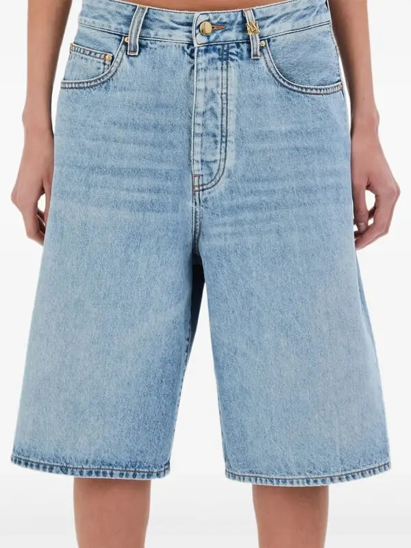 Amiri Knee-length Denim Shorts - Blue