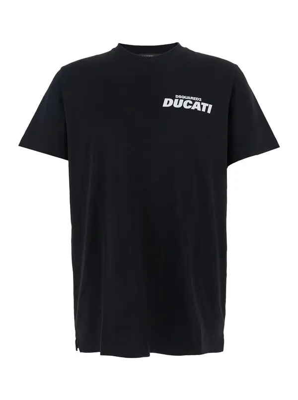 Dsquared2 Ducati X T-shirt With Logo On The Front In Cotton