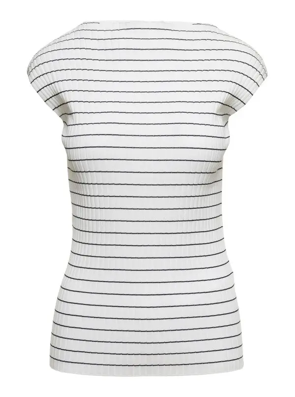 Sportmax Striped Cotton T-shirt - Multicolor