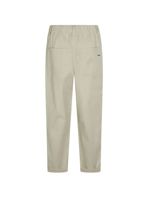 Brunello Cucinelli Micro Striped Stretch Cotton Trousers - Multicolor