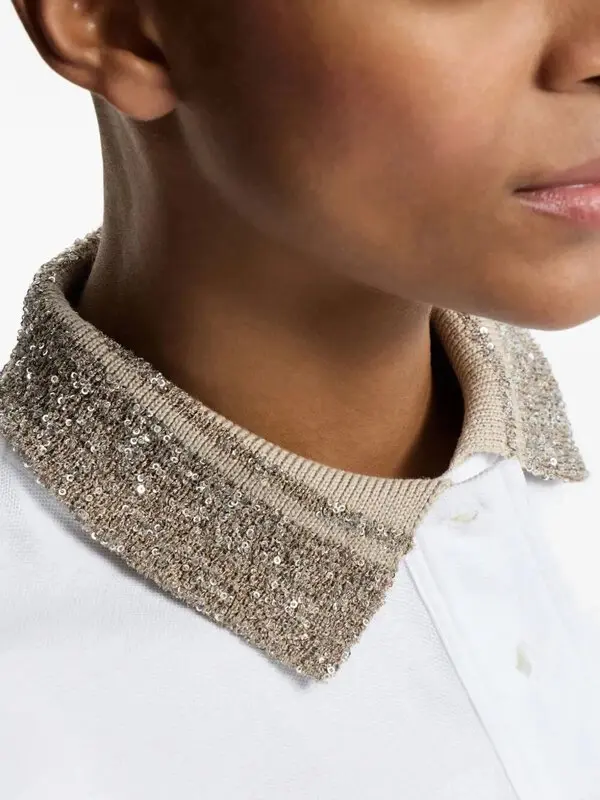 Brunello Cucinelli Polo Shirt With Embellished Collar