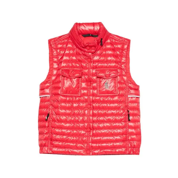 Moncler Quilted Down Vest - Red