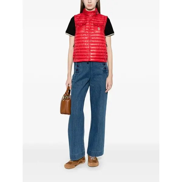 Moncler Quilted Down Vest - Red