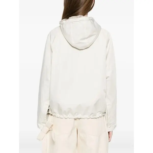 YVES SALOMON Drawstring Hood Zip-up Bomber Jacket