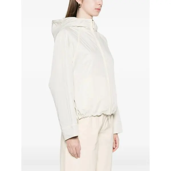 YVES SALOMON Drawstring Hood Zip-up Bomber Jacket