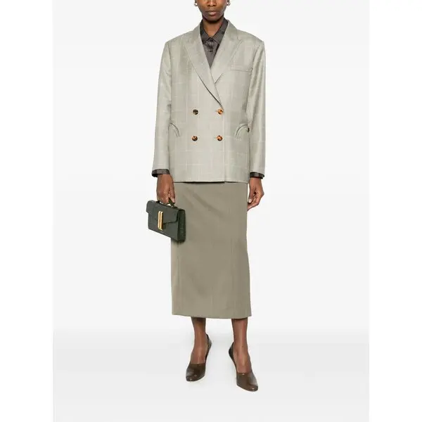BLAZÉ MILANO Grey Checked Wool Blazer