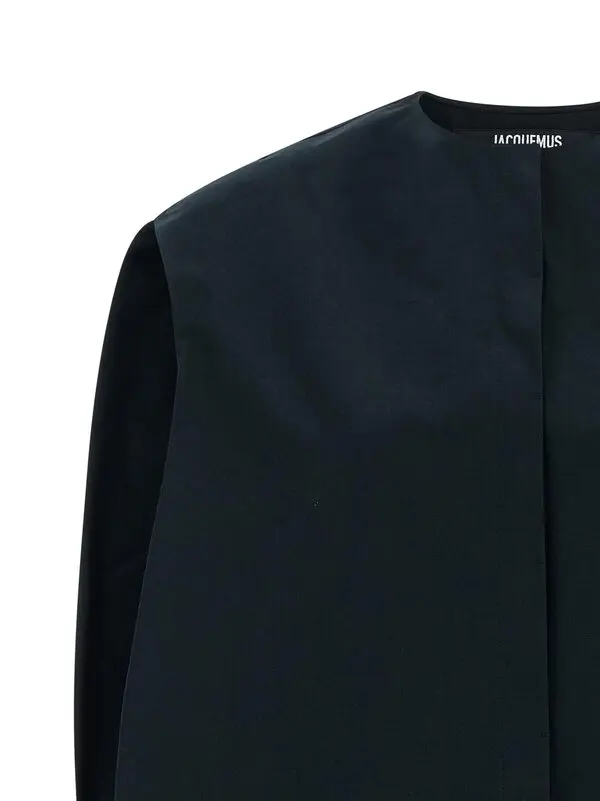 Jacquemus La Robe Berlingot Mini Dress With Cape Detail - Blue