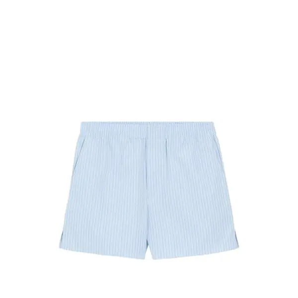 Ami Cotton Striped Elasticated Waist Shorts