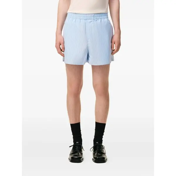 Ami Cotton Striped Elasticated Waist Shorts